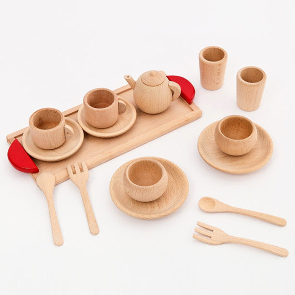 Wooden Montessori kitchen Set Toy – Family Spin